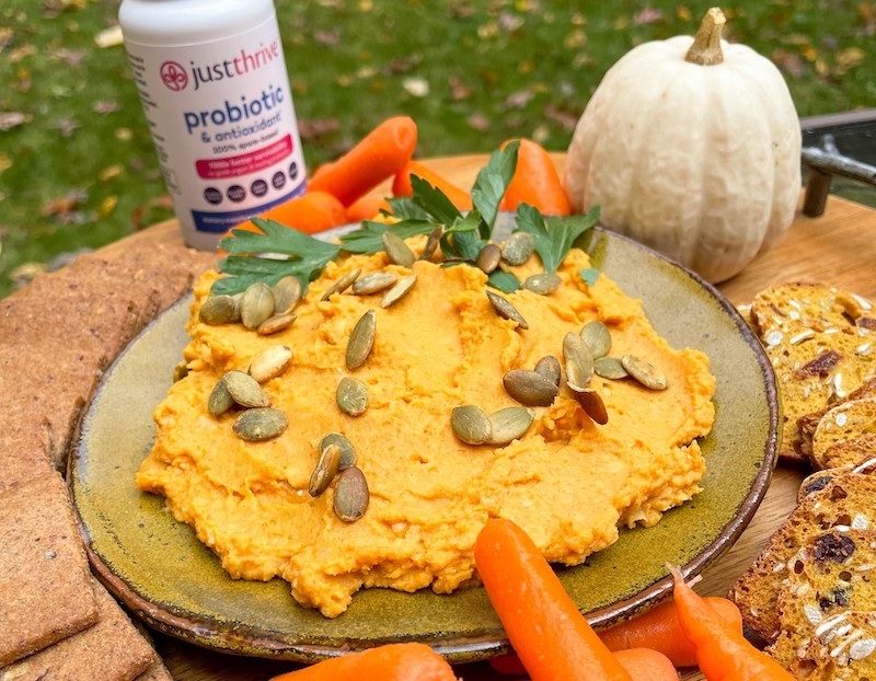 Pumpkin Hummus | Just Thrive Probiotic Recipe For Fall