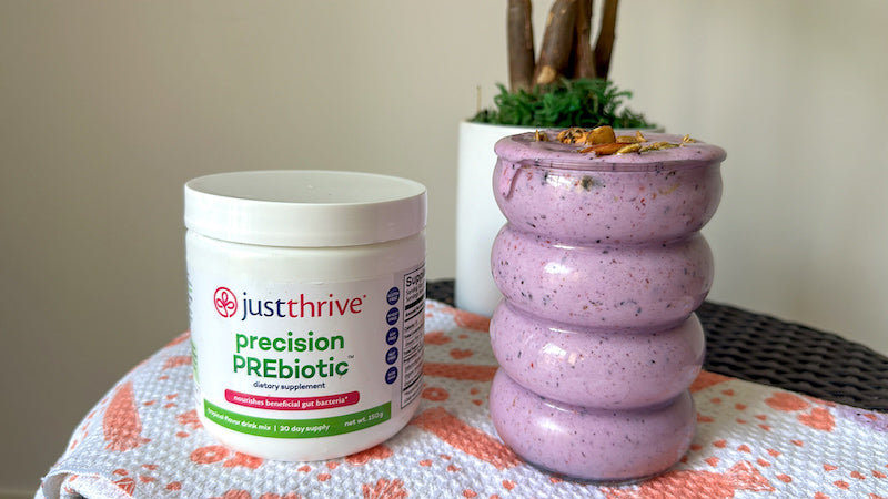 Strawberry, Blueberry Prebiotic Smoothie with Just Thrive PREbiotic